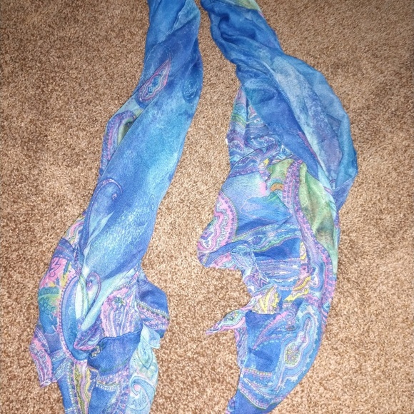 Accessories | Gorgeous Blue Sheer Scarf | Poshmark